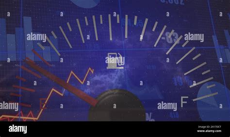 Image Of Speedometer Statistical Data Processing And Light Spot