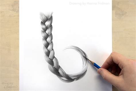 How To Draw A Braid Realistically Step By Step Tutorial