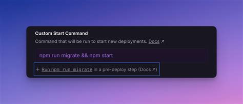 Add A Pre Deploy Command Railway Docs