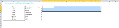 How To Convert Excel Text To Columns And Rows Excelchat Excelchat