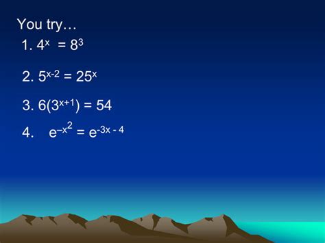5 4 Exponential And Logarithmic Equations Ppt