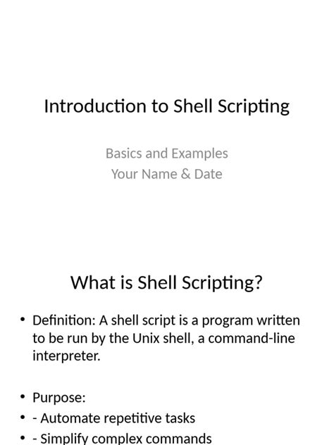 Shell Scripting Introduction Pdf