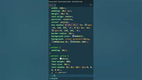 Membuat Card Pada Html Css Cssproperty Htmlcss Kelaskomputeronline