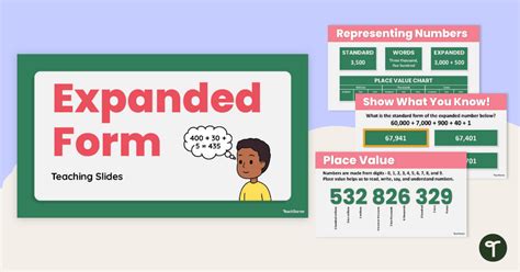 Expanded Form Chart Expanded Notation Poster Without Components