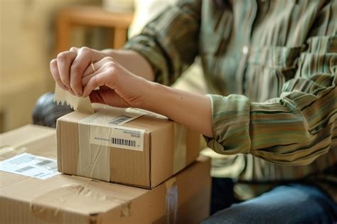 Ecommerce Return Process Person Packing And Returning A Product Using A