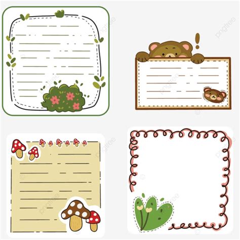 귀여운 포스트잇 라벨 벡터 메모 상표 스티커 메모 Png 일러스트 및 벡터 에 대한 무료 다운로드 Pngtree