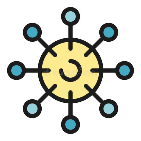 Atom Hierarchy Icon Color Outline Vector Stock Vector Illustration Of Outline Flat 237881569