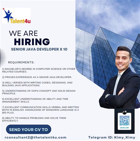 Thetalent4u On Linkedin We Are Looking For A Senior Java Developer To