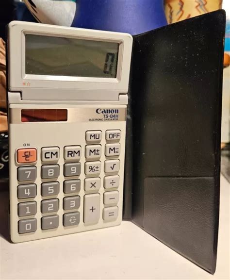 Vintage Canon Calculator Tilt Display Solar Ts 84h Electronic Tested W Case 14 00 Picclick Ca