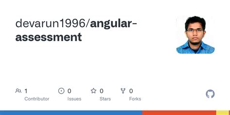 GitHub Devarun Angular Assessment