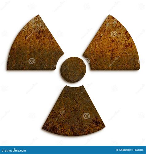 Radioactive Ionizing Radiation Nuclear Danger Symbol Made Of Rusty Metal Grungy Texture And On
