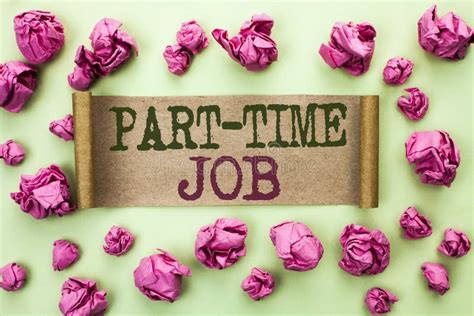 Word Writing Text Part Time Job Business Concept For Working A Few Hours Per Day Temporary Work