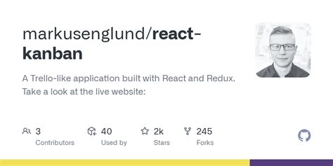 GitHub Markusenglund React Kanban A Trello Like Application Built With React And Redux Take