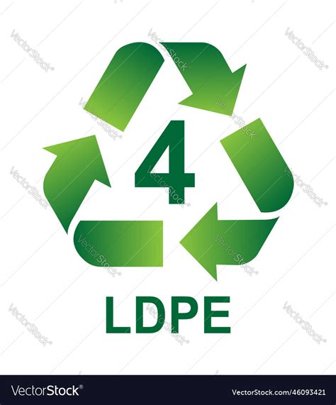 Recycling Symbols For Plastic Icon Ldpe Royalty Free Vector