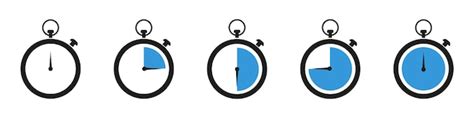 Set Von Timern Countdown Timer Icon Set Stoppuhr Isolierte