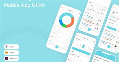 task management mobile app ui kit ux and ui kits ft work and planner
