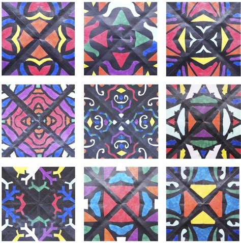The Rolling Artroom Cut Paper Symmetry 4th 6th Grade