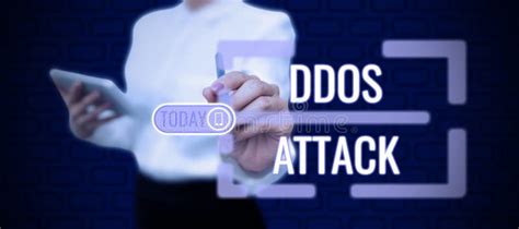 Conceptual Caption Ddos Attack Business Overview Disturbed Access To