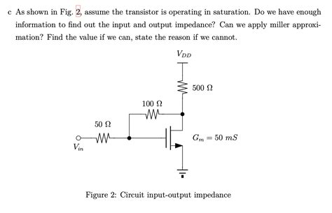 Solved C As Shown In Fig Assume The Transistor Is Chegg Com