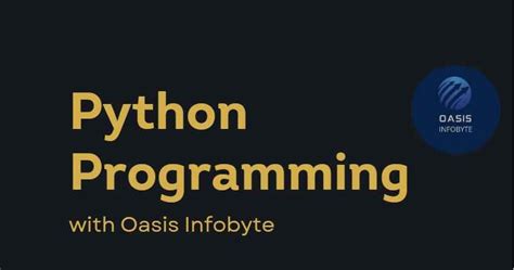 Python Internship At Oasis Infobyte Monica Nl Medium
