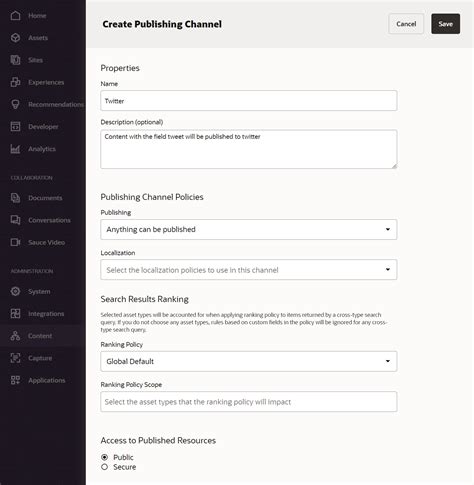 How To Oracle Content Management Automating Social Posts Twitter