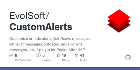 Github Evolsoftcustomalerts Customize Or Hide Alerts Joinleave