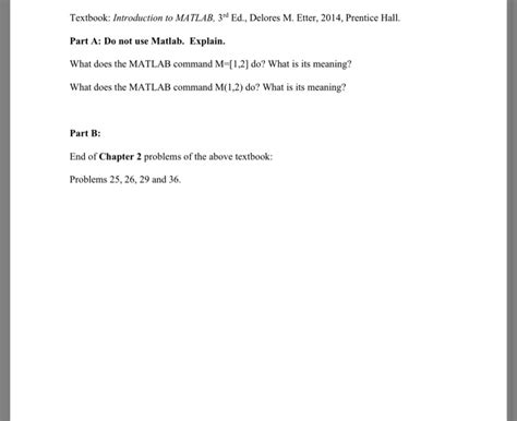 solved textbook introduction to matlab 3d ed delores m