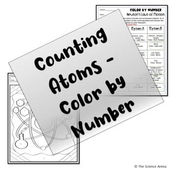 Counting Atoms Color By Number Science Color By Number PPT Editable PDF