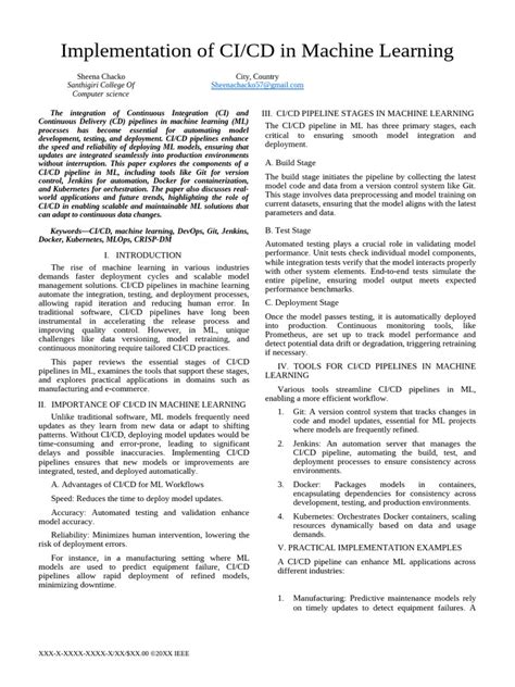 Ieee Paper Format Template[1] Pdf Automation Machine Learning