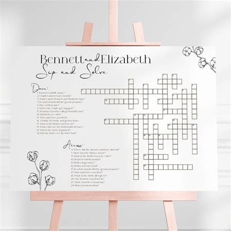 Sip And Solve Template Etsy Australia