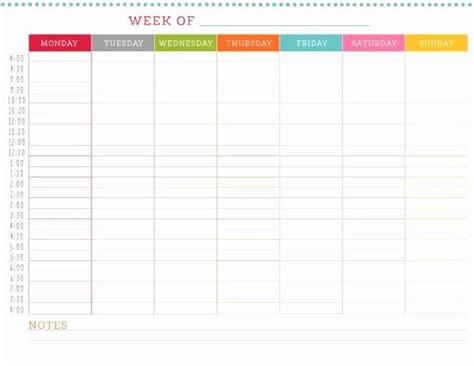 Week Schedule Template Pdf Fresh 5 Weekly Schedule Templates Excel Pdf