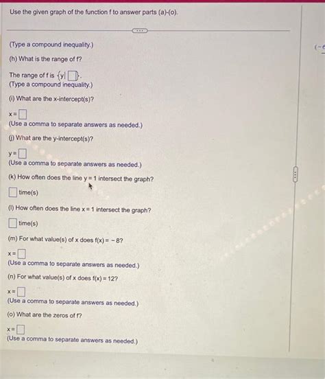 Solved Use The Given Graph Of The Function F To Answer Parts Chegg