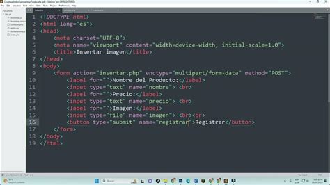Formulario Html Y Php Para Insertar Imagen A Una Base De Datos Mysql