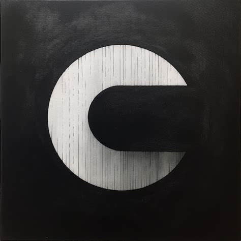 Premium Photo A Black And White Picture Of A Letter C On A Black Background