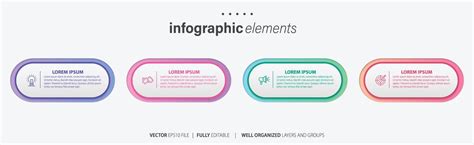 Infographic Design Template Timeline Concept With 4 Steps Can Be Used For Workflow Layout