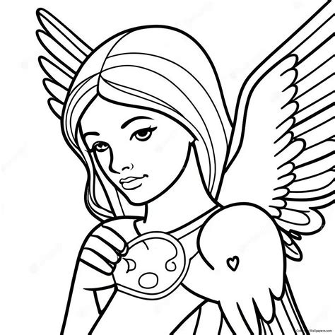 Fallen Angel Fairy With Broken Wings Coloring Page (38723-30636)