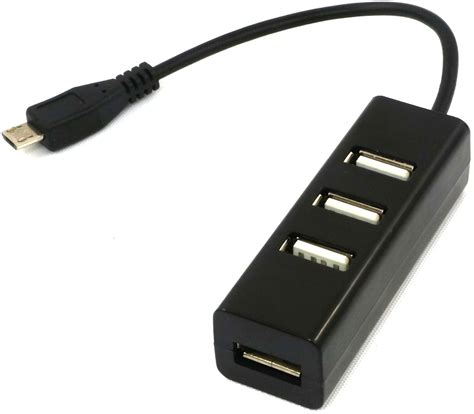 LoveRPi MicroUSB To USB Port Black OTG Hub For Amazon In Electronics