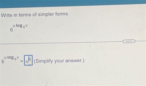 solved write in terms of simpler