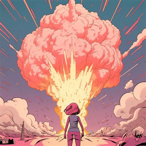 Premium Photo Illustration Of A Woman Standing In Front Of A Huge