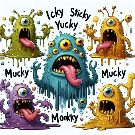 Icky Sticky Yucky Mucky Monsters Ai Generated Artwork Nightcafe Creator