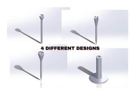 Golf Tee Stl Bundle 4 Durable 3d Printable Golf Tees Digital