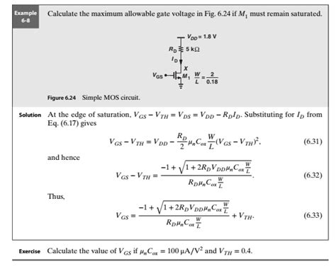 Solved Example Calculate The Maximum Allowable Gate Chegg