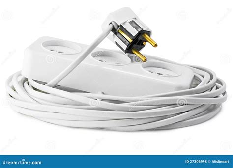 Extension Cord With Plugs And Socket Stock Photo Image Of Electricity Electrician