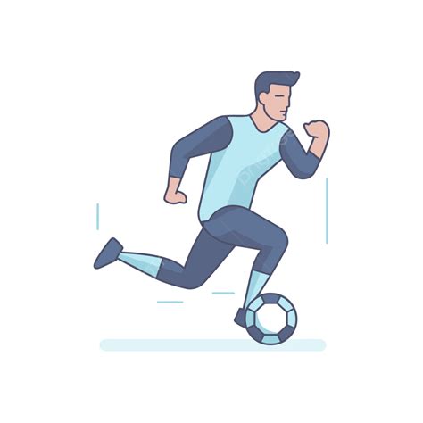 공을 차는 만화 평면 스타일 축구 선수 벡터 흰색 바탕에 축구 선수를 묘사한 직계 아이콘 Flaticon 및 드리블에 의한 벡터 일러스트 비핸스 Hd Png 일러스트