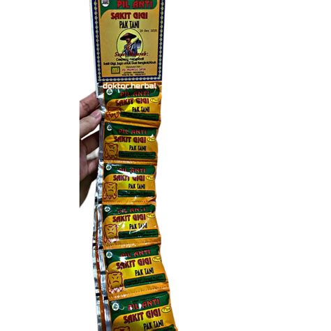 Jual Pil Anti Sakit Gigi Pak Tani Kuning 12 Sachet Shopee Indonesia