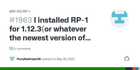 I Installed Rp 1 For 1123or Whatever The Newest Version Of Rp 1 Is I Forgot But When I