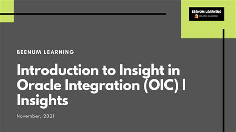 introduction to insight in oracle integration oic insights beenum