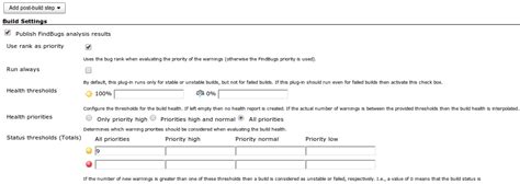 Java Findbugs To Use Rank Instead Of Priority In Jenkins Stack Overflow