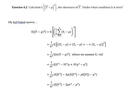 Skewness Of Sample Mean R Econometrics