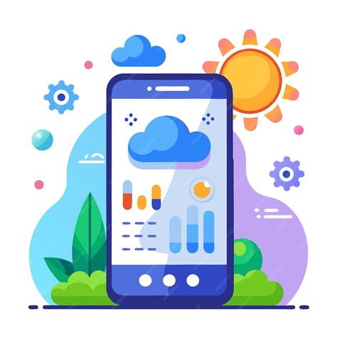 Weather Mobile App Clip Art And Vector Design With A White Background Premium Ai Generated Vector